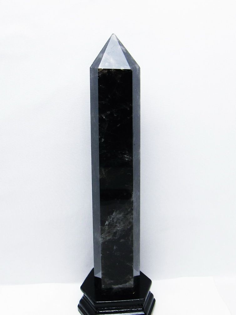 1.7Kgモリオン 純天然 黒水晶 六角柱 [t43-8796] 銀座東道天然石専門店(本店)